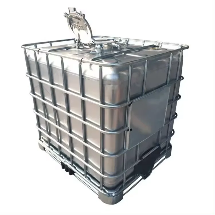 High Quality1000L Stainless Steel Chemical Acid Storage IBC Tank Cubic ...