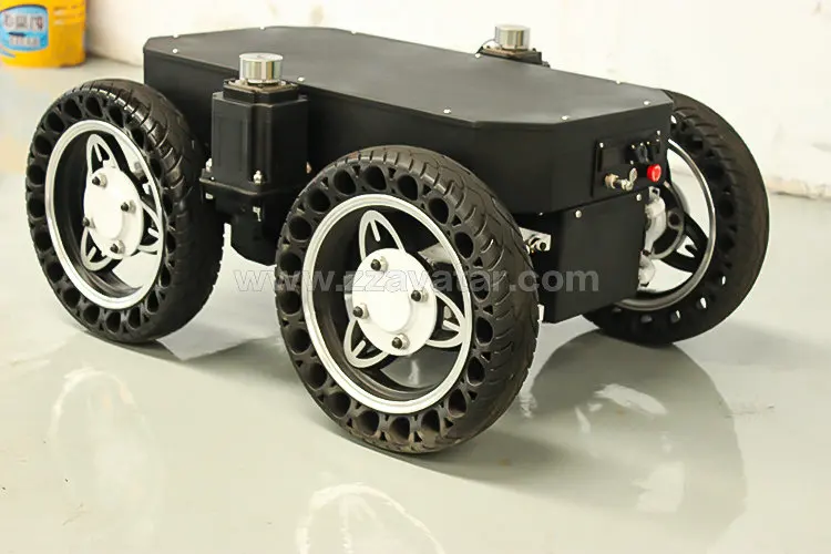 Avt-w9d Small Rubber Wheeled Electric Robot Chassis For Orchard ...
