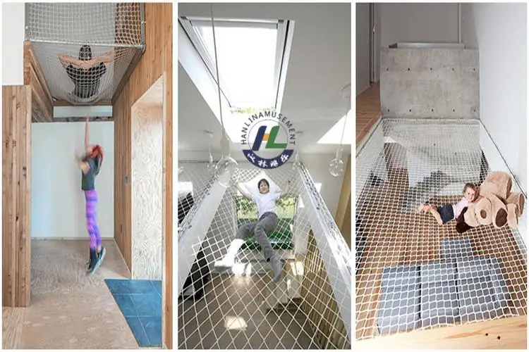 Indoor and Outdoor Suspended DIY Loft Net Bed Hammock Floors