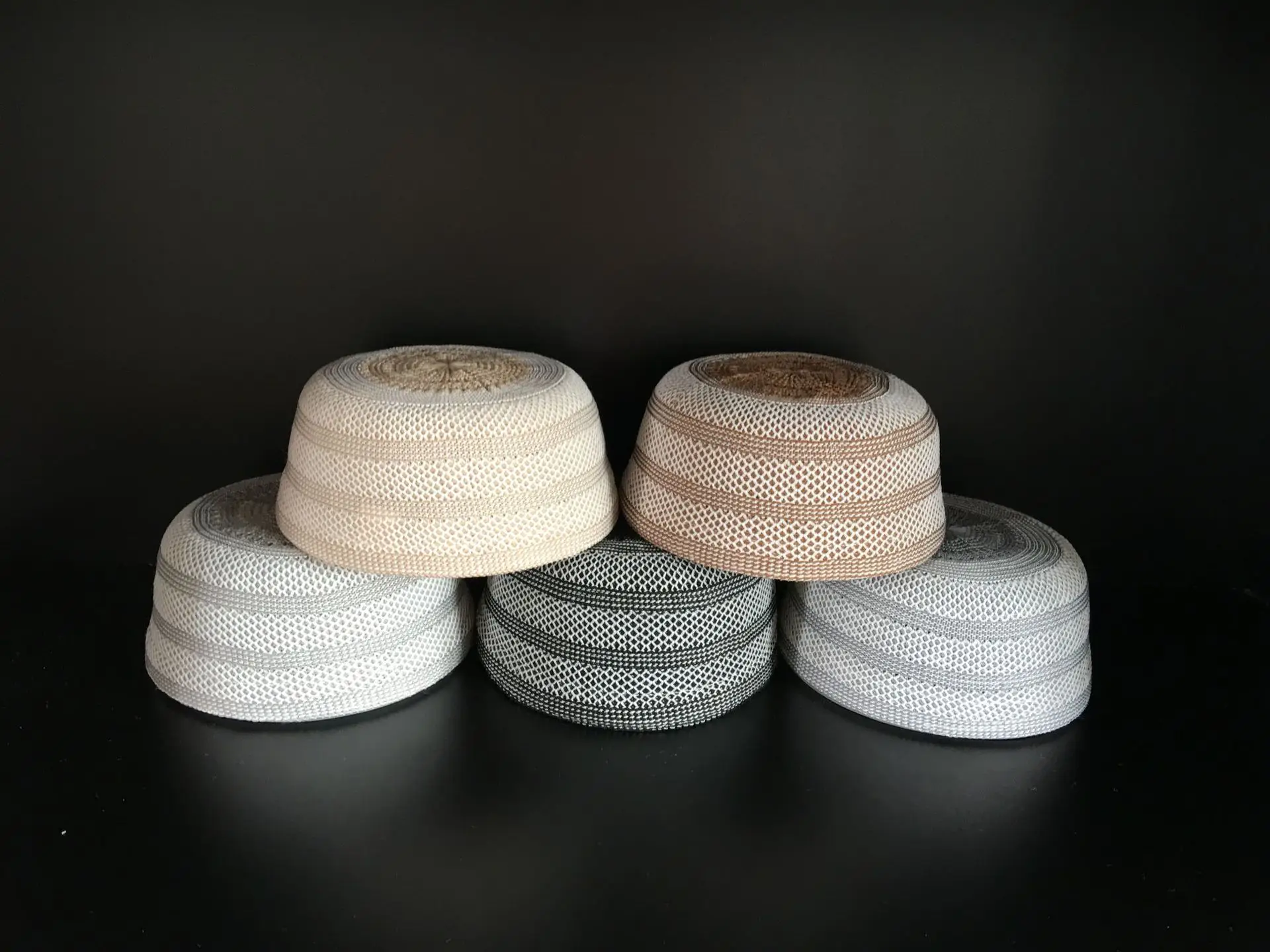 Muslim Beanie Cap Islamic Kufi Prayer Knit Hat Crochet Taqiyah Takke ...