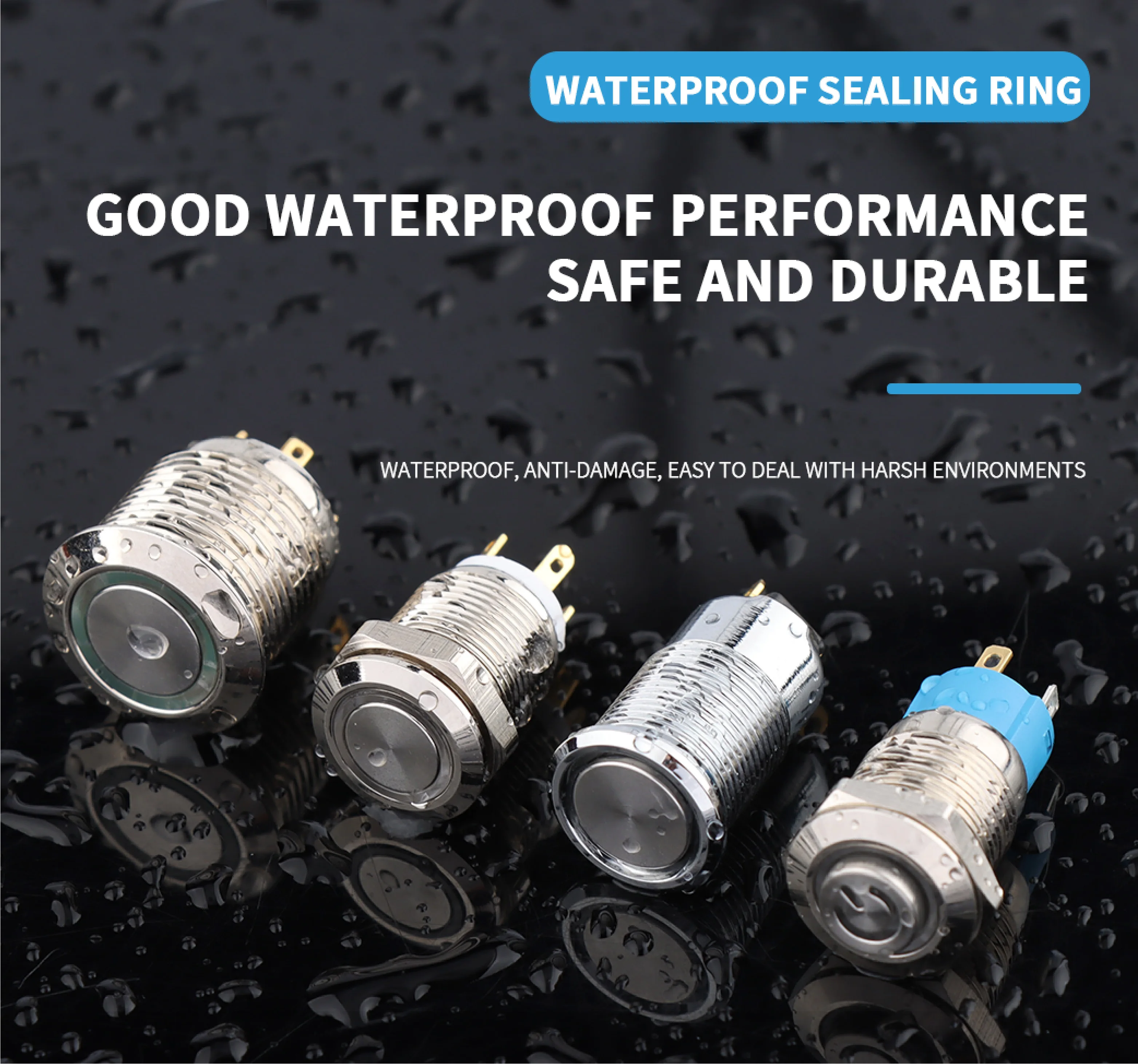 Ip67 Saklar Tombol Tekan Reset Otomatis 12mm,Tombol Komputer Tombol ...