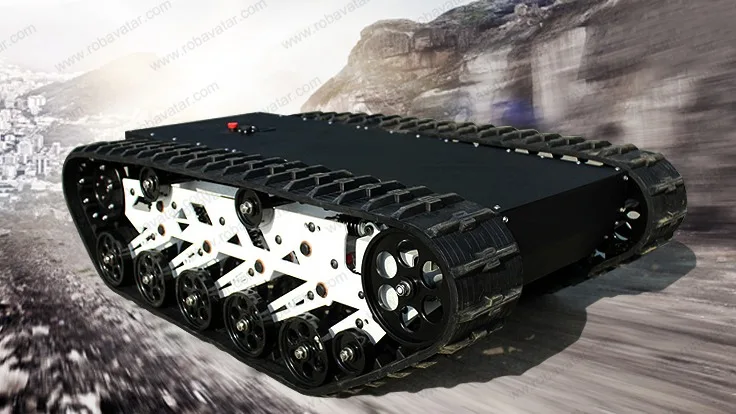 100kg Payload Tank Robot Rubber Crawler Undercarriage Stainless Steel ...