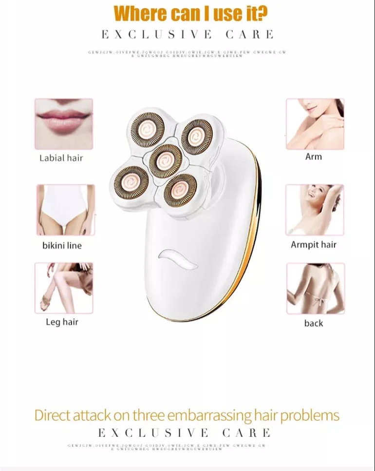 Female Cordless Bikini Trimmer Face Lips Body Underarms Armpit ...