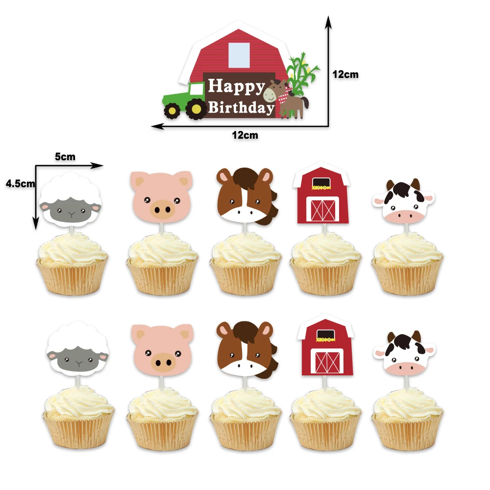 Farm Animals party cupcake toppers Farm Animals birthday party Cupcake ...