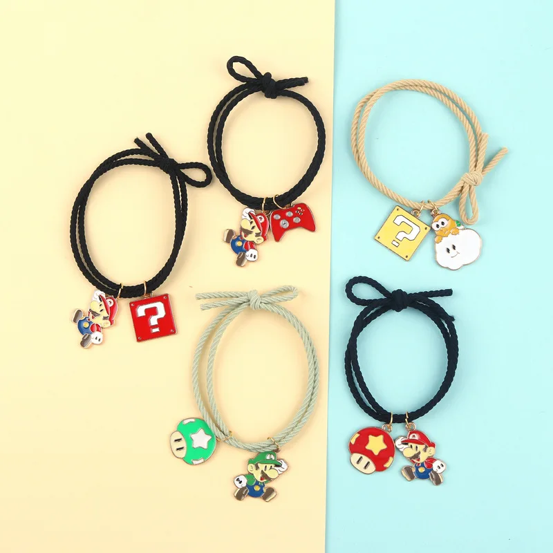 Korean Anime Sanrio Mario Rubber Band Hair Band Women Baby Cute Cartoon ...