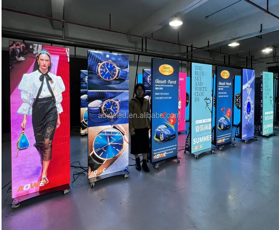 WIFI USB Control Standing LED Poster Display 1920x640mm