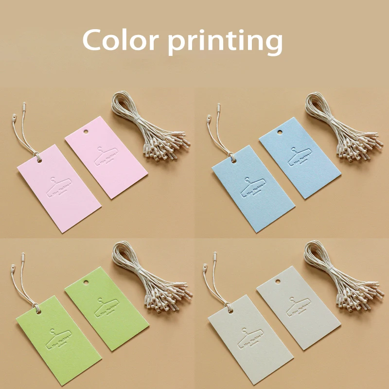 Custom Logo Green Recyclable Paper Hang Tags for Business