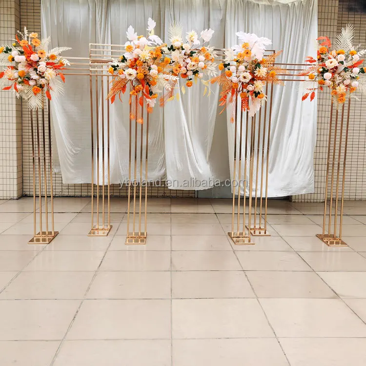 Luxury Wedding Decoration Backdrop - Metal Shiny Gold Frame