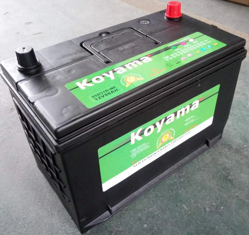12V 80AH Silver Power Lead Calcium Maintenance Free Car Battery 95D31R ...