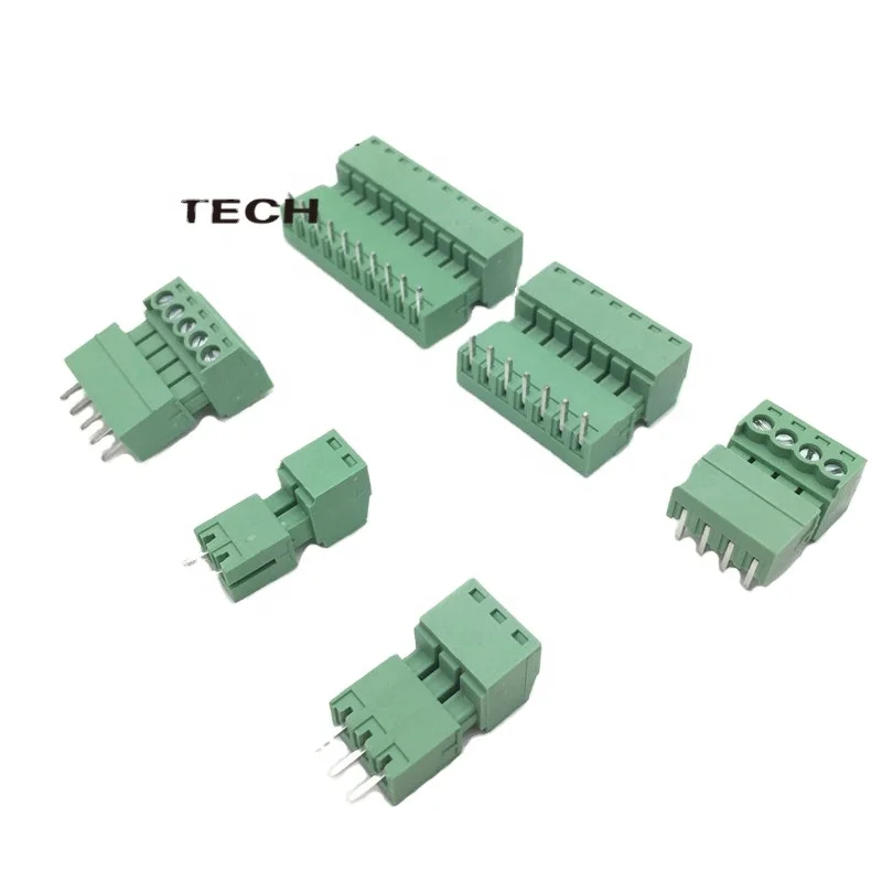 PCB Screw Terminal Block Connector KF2EDG 2/3/4/5/6/7/8/9/10/12 Pins Right Angle/Straight Plug ...