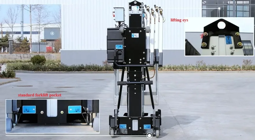 12m Single Aluminum Mast Vertical Lift Self Propelled Working Platform ...