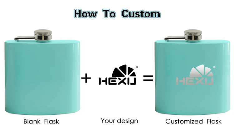 8oz Stainless Steel Custom Metal Matt Black Painting Luxury Hidden ...