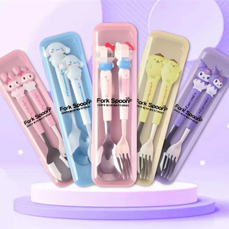 Hot Sell Kids Kawaii Cartoon Spoon And Fork 304 Stainless Steel ...