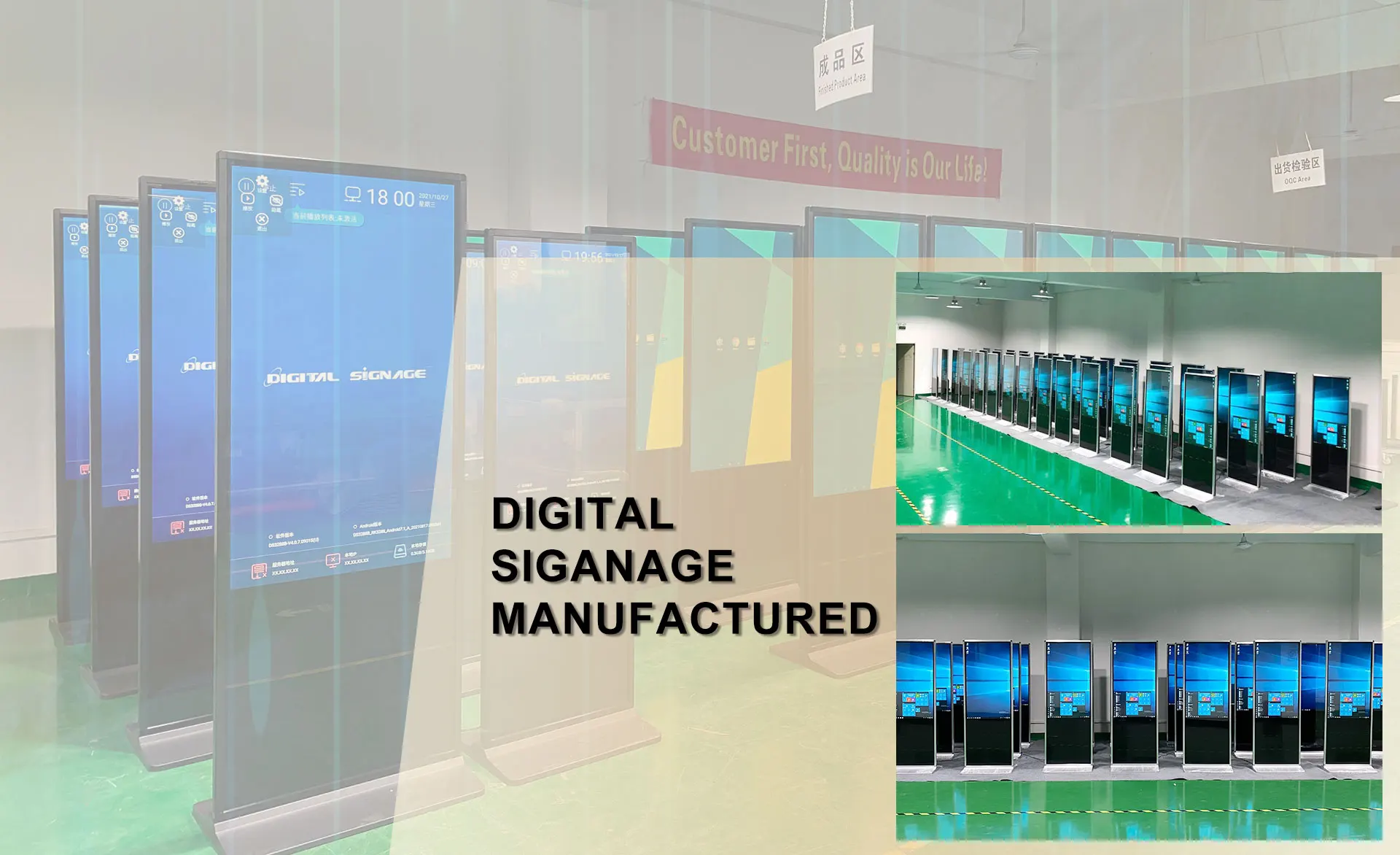 Hanging Wall Mounted Hd Screen Digital Signage Menu Board Lcd ...