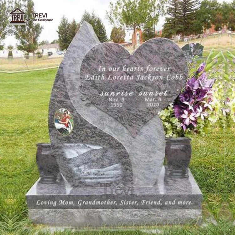 Factory Price Bahama Blue Granite Monument Tombstone Cemetery Headstone ...