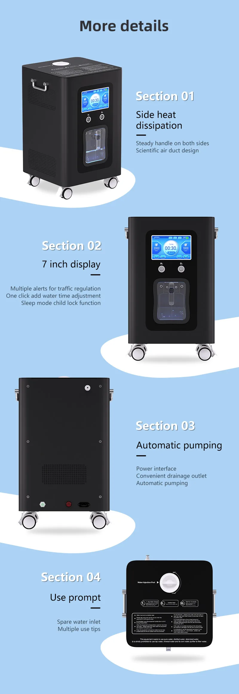 3000ml Hydrogen Inhaler Hydrogen Inhalation Machine 3000 Ml For Home And Hospital - Buy Hydrogen ...