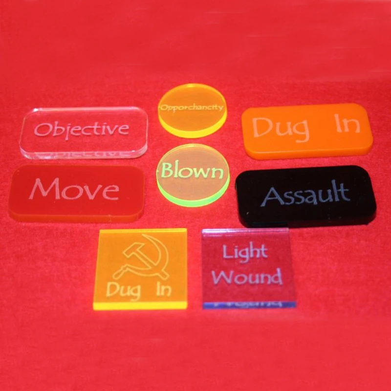Custom Full-Color UV Printed Acrylic Tokens Set - Personalized Engraved ...