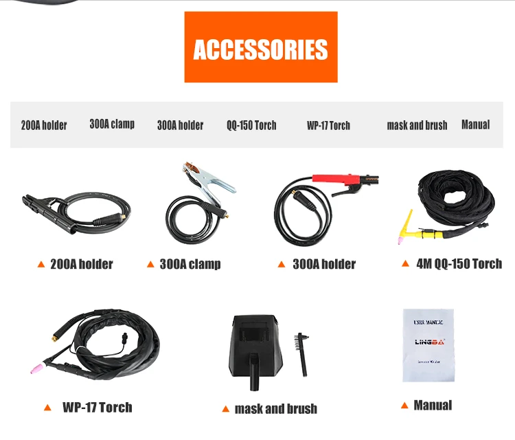 Japan Pulse Inverter Aluminum Ac Dc TIG 200A Welding Machine TIG-250 AC/DC