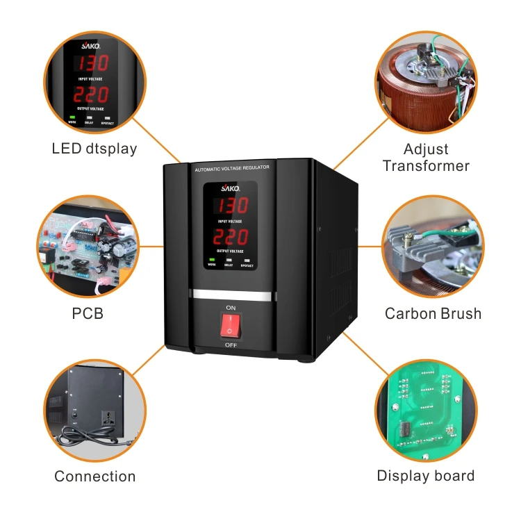 Servo Stabilizer 2000VA High Precision Single Phase AC 220V Automatic ...