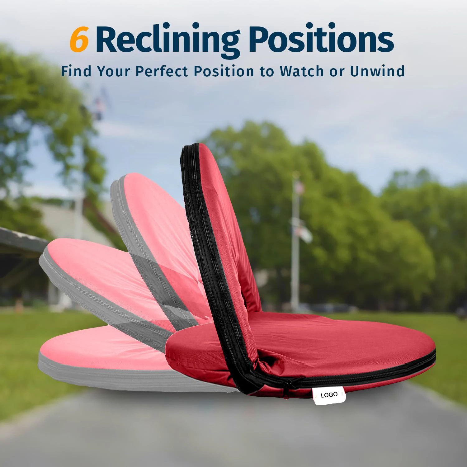 Outdoor Folding Camping Reclining Stadium Seat - Waterproof
