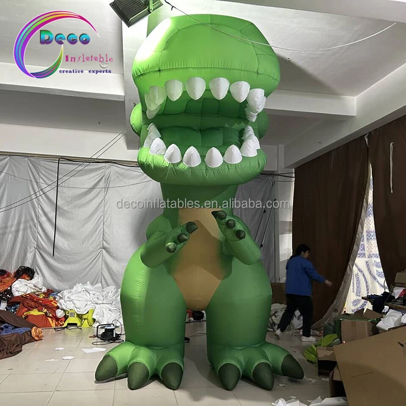 Custom Green Inflatable Tyrannosaurus Lifelike Inflatable Dinosaur ...
