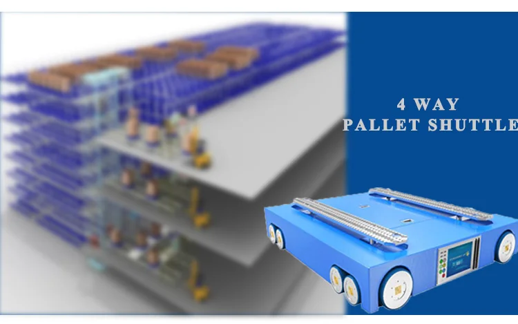 Hot Sale Shuttle Racking System Flexible Heavy Duty Shuttle Rack 4 Way ...