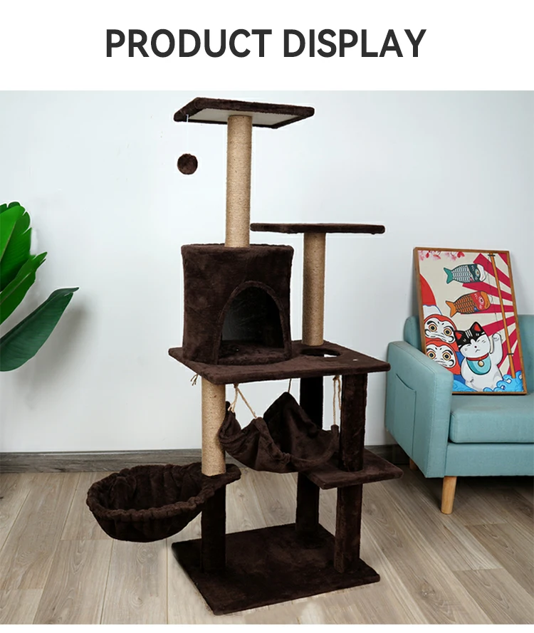 Hot Selling High Quality Cat Tree Natural Cat Climbing Tree Multilevel ...