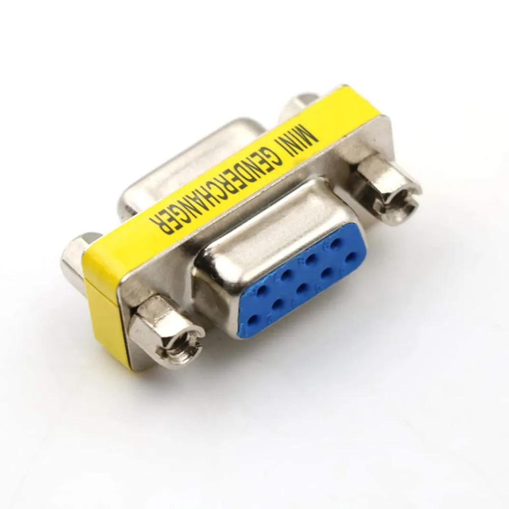RS232 Serial Plug Com 9 Pin DB9 Female to DB9 Female Mini Gender ...