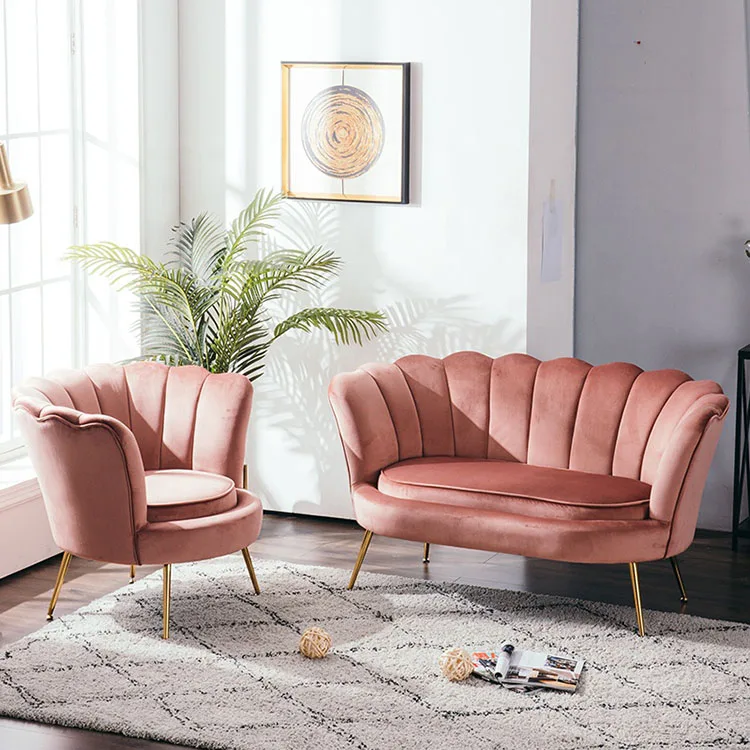 Luxury Pink Velvet Loveseat - Perfect for Living Rooms
