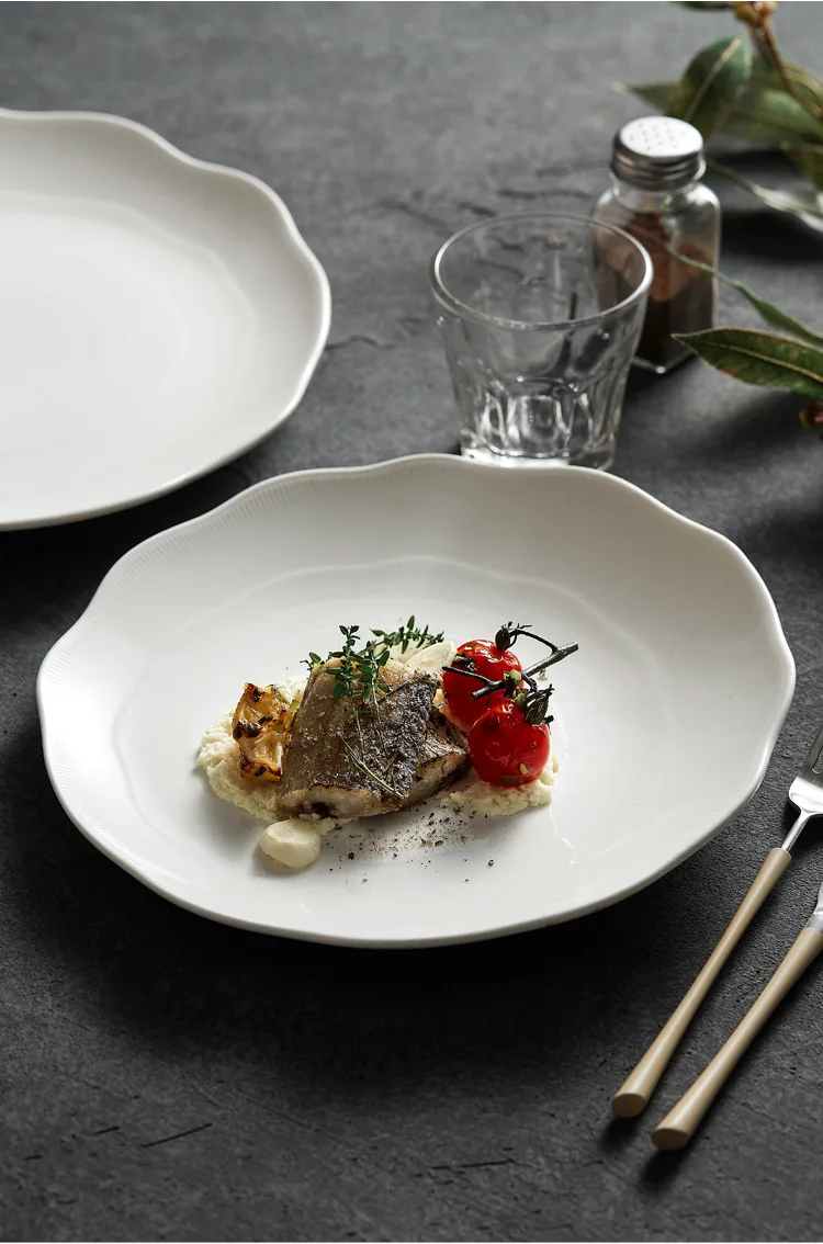Modern Crockery Big Dishes For Restaurant Large Serving Dinner Waves ...