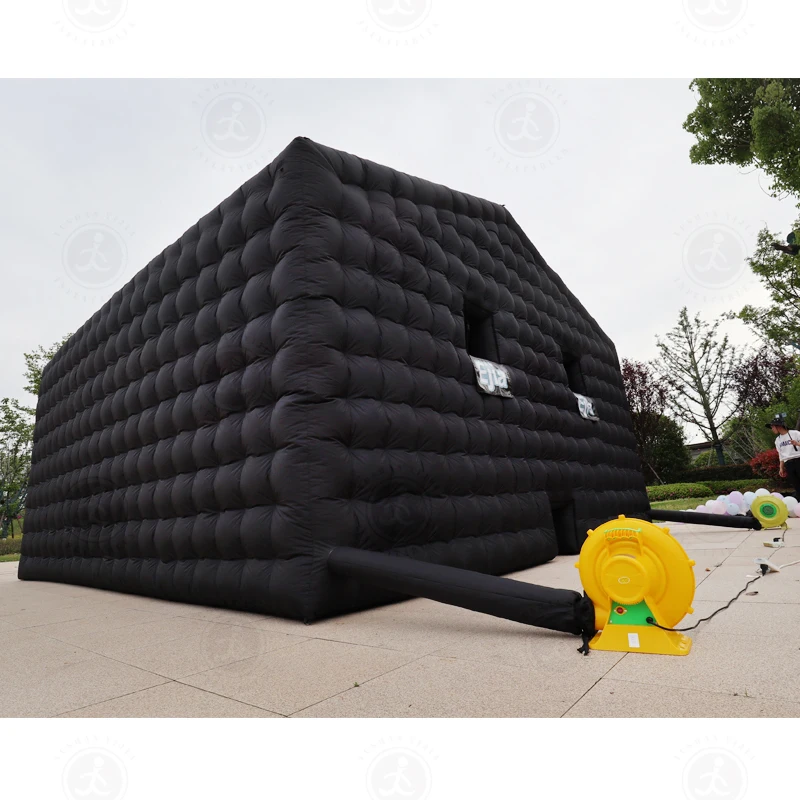Giant Custom Portable Black Nightclubs Inflatable Nightclub Cube Party ...