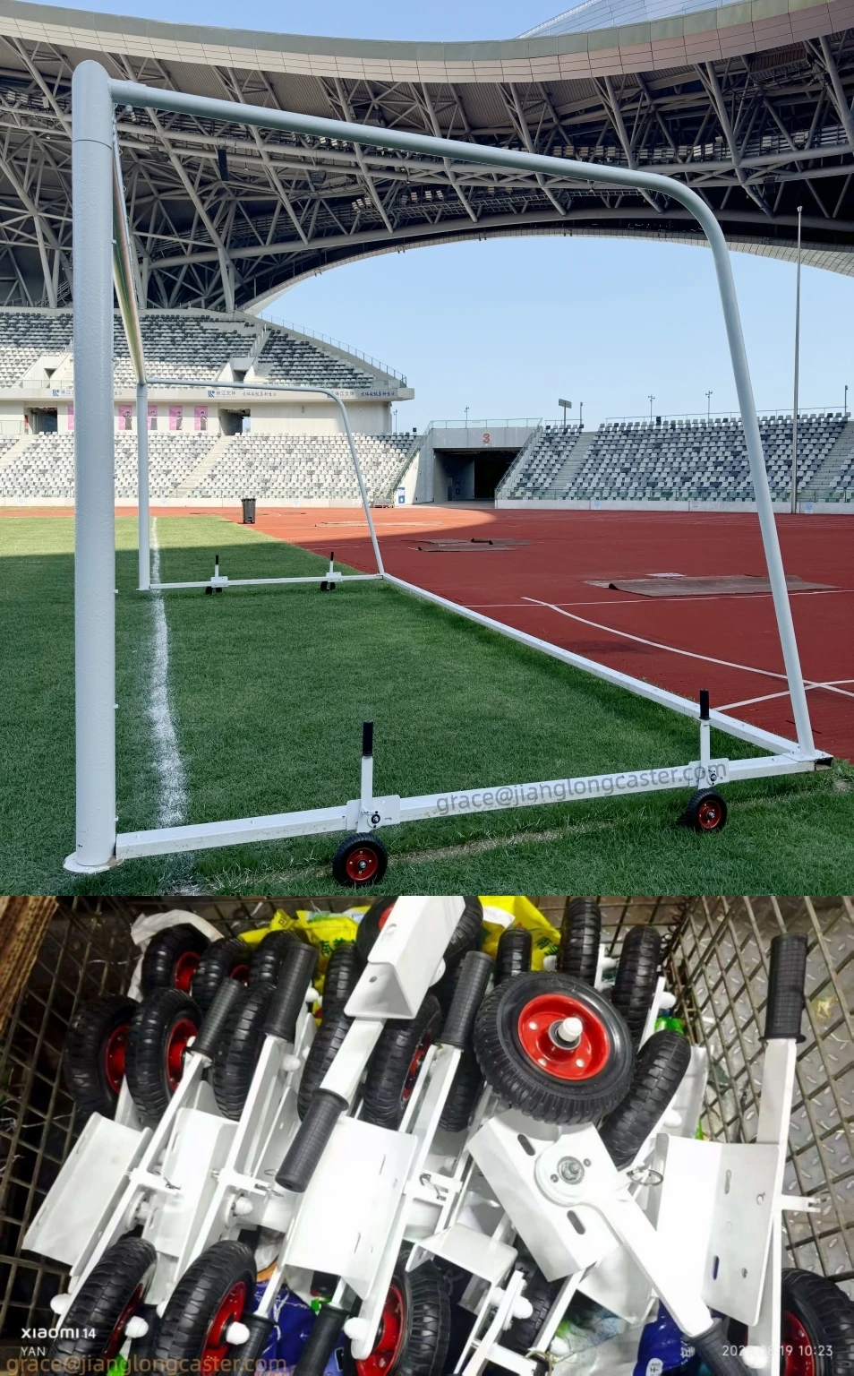 8x2 Inches Soccer Goal Move Caster Wheel - 125kgs Load Capacity