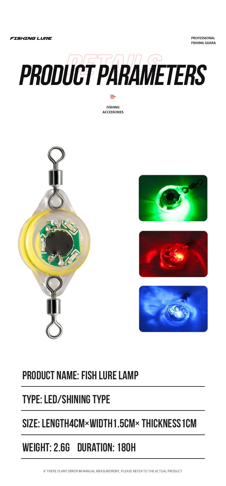 Saltwater LED Fishing Light - Attract Trolling Bait Flasher