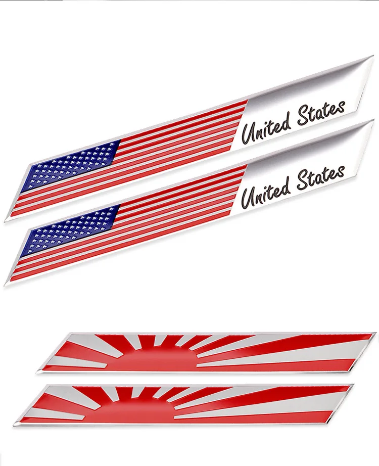 Many Nation Flag Metal Car Stickers On Stick Cheap Price Aluminum ...