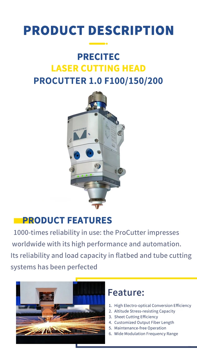 用于光纤激光切割机的Precitec采购1.0 8kw ECO EG光纤激光切割头| Alibaba.com