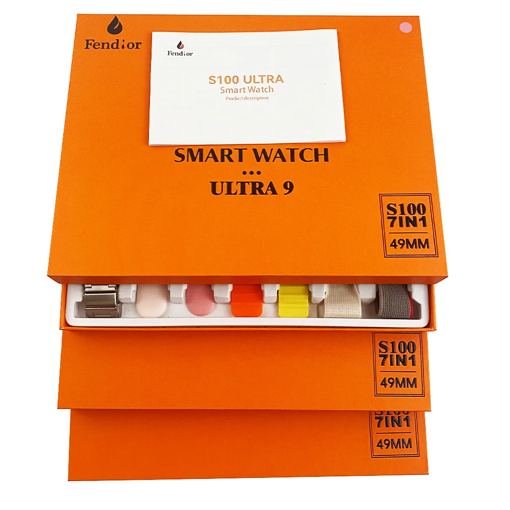 2023 Smart Watch S100 Ultra 7 In 1 Heart Rate Waterproof Fitness ...