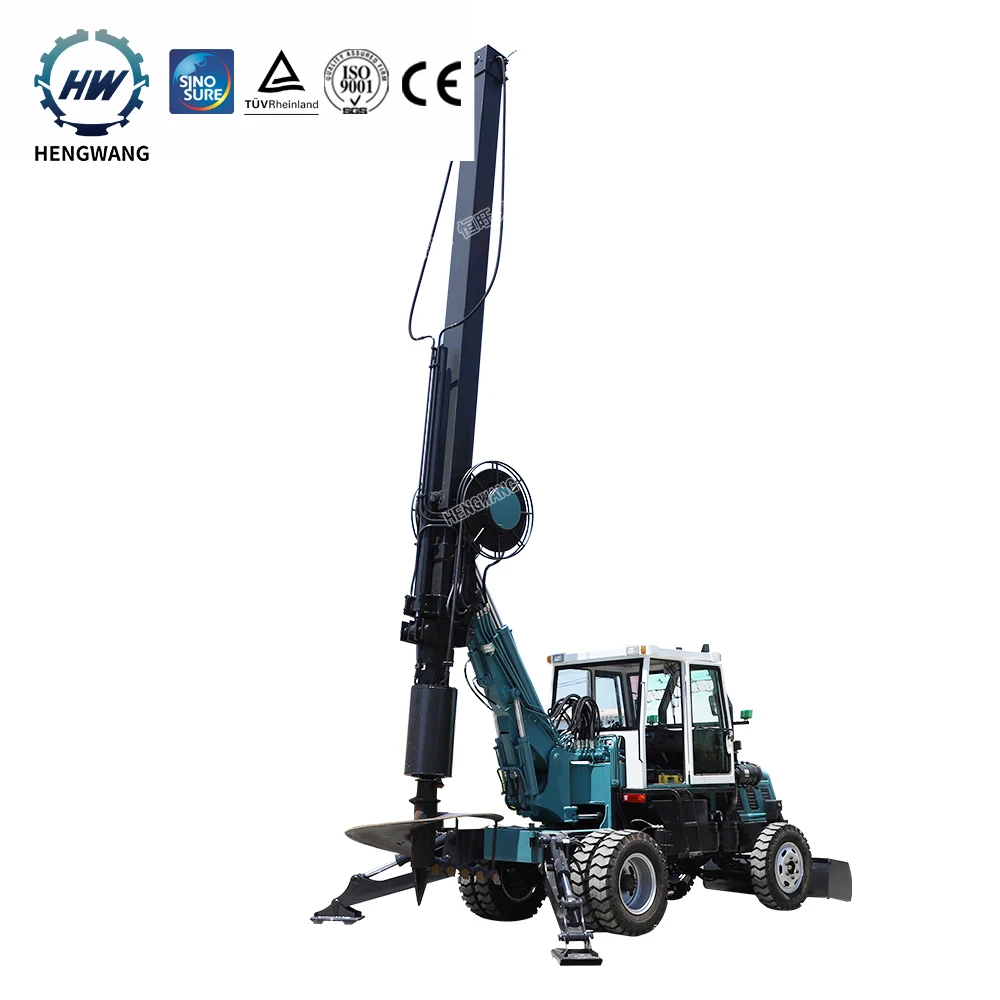 Hengwang High Efficiency Guardrail Pile Driver Machine
