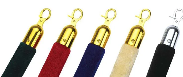 Black Gold Bollard Queue Management - Stainless Steel