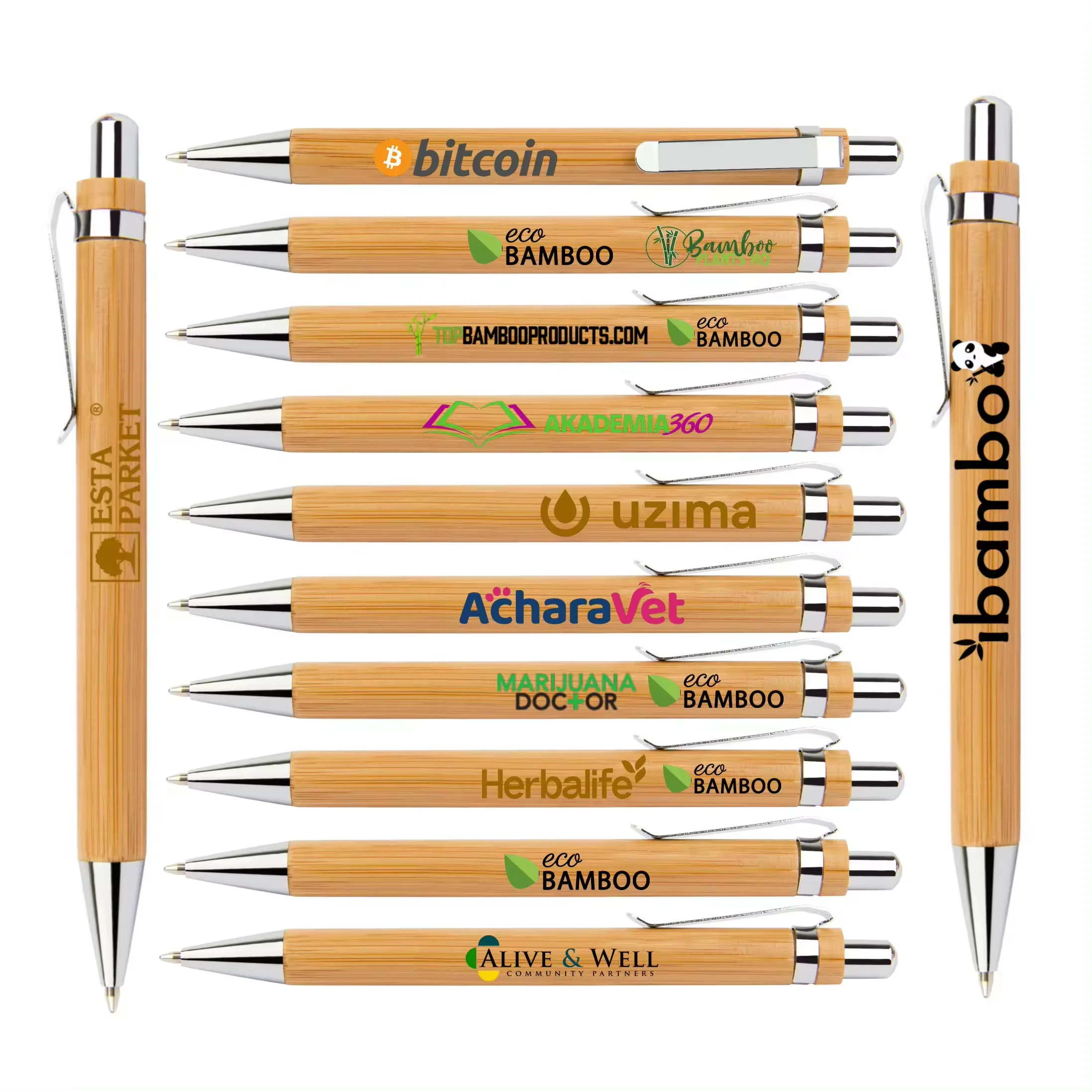 Alibaba.com: Custom Logo Bamboo Ballpoint Pens, Eco-Friendly Natural Wood Pens, Promotional Gift ...