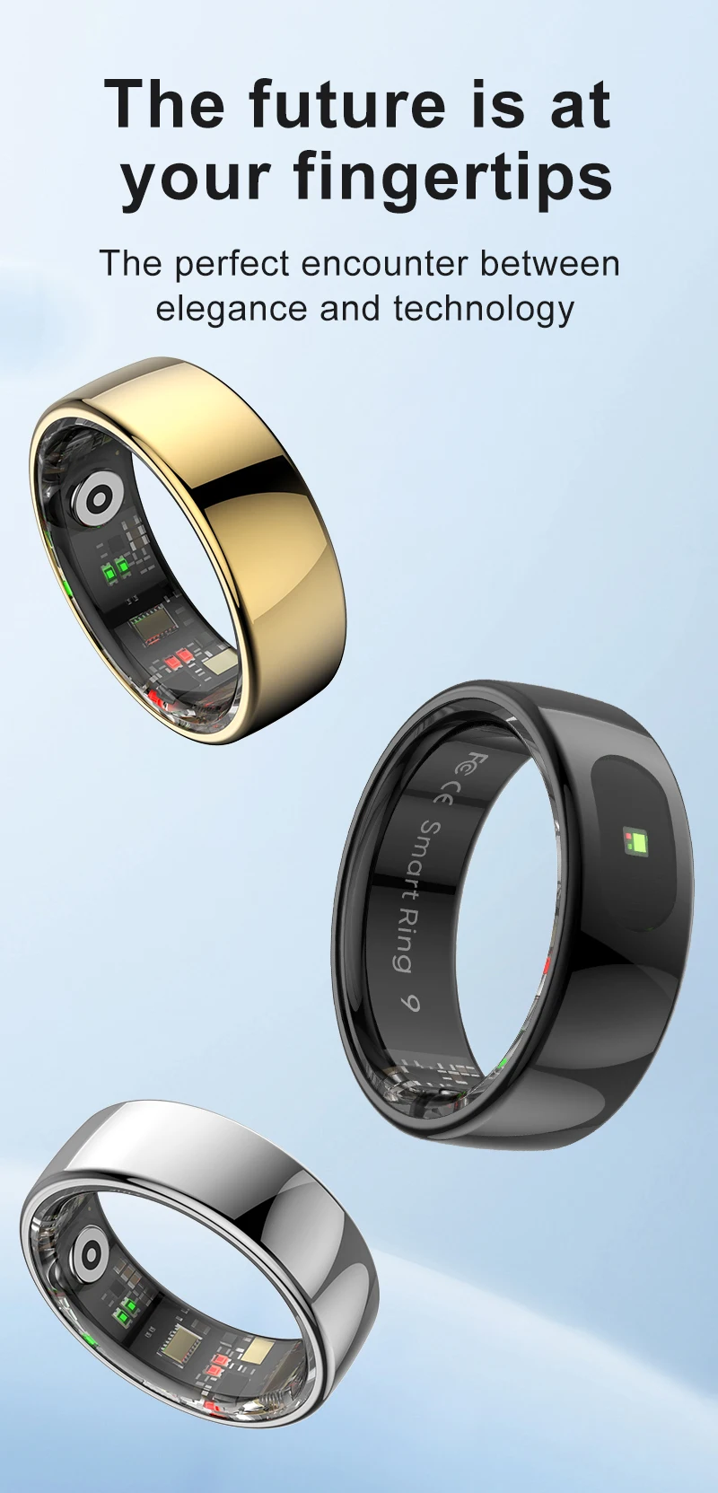 Q8 Smart Health Ring - Advanced Monitoring for Women