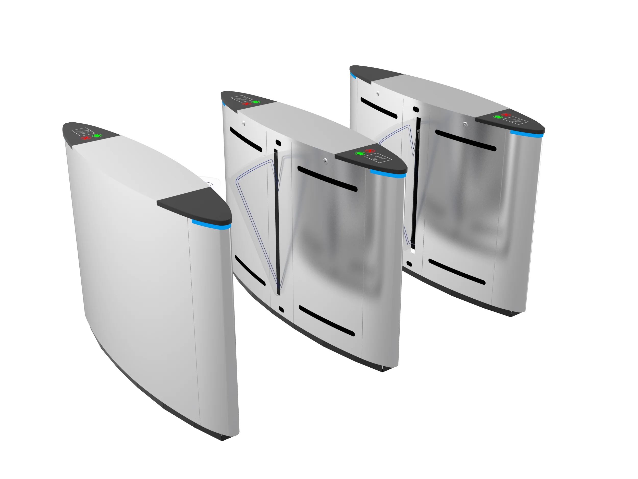 Office Building Flap Barrier Gate Turnstile Access Control Security ...