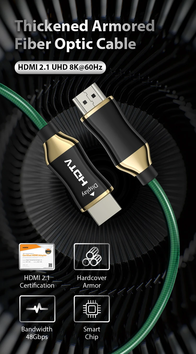 Armor Hdmi Aoc Cable Armoured Hdmi Fiber Hdmi Optical Thick For Outdoor ...