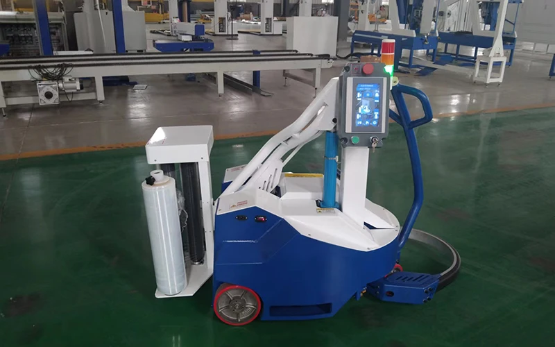 Robot Wrapper Self Propelled Mobile Robotic Pallet Stretch Wrap Robot ...