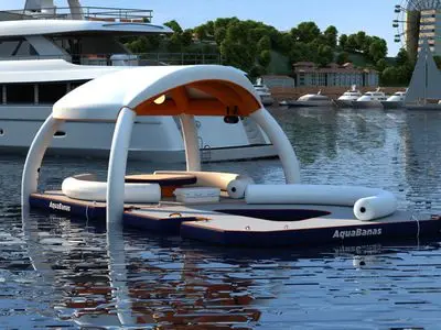 Customized Inflatable Platform Tent Marine Floating Water Island Party ...