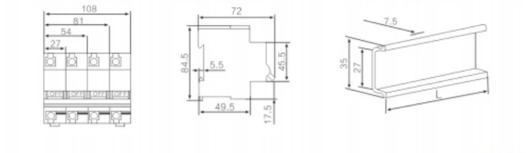 Miniature Circuit Breaker Mcb 1p 2p 3p 16a 4.5ka Overload Protection ...