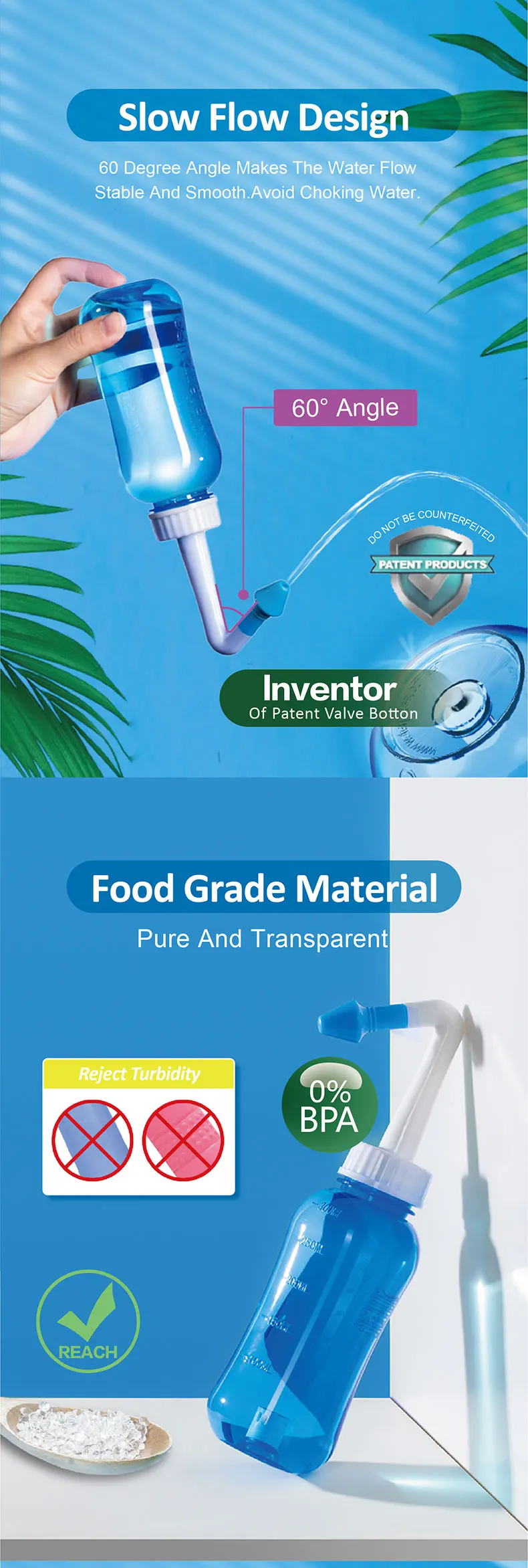 Waterpulse Sinucare Saline Nose Washing Irrigator for Adults & Kids ...