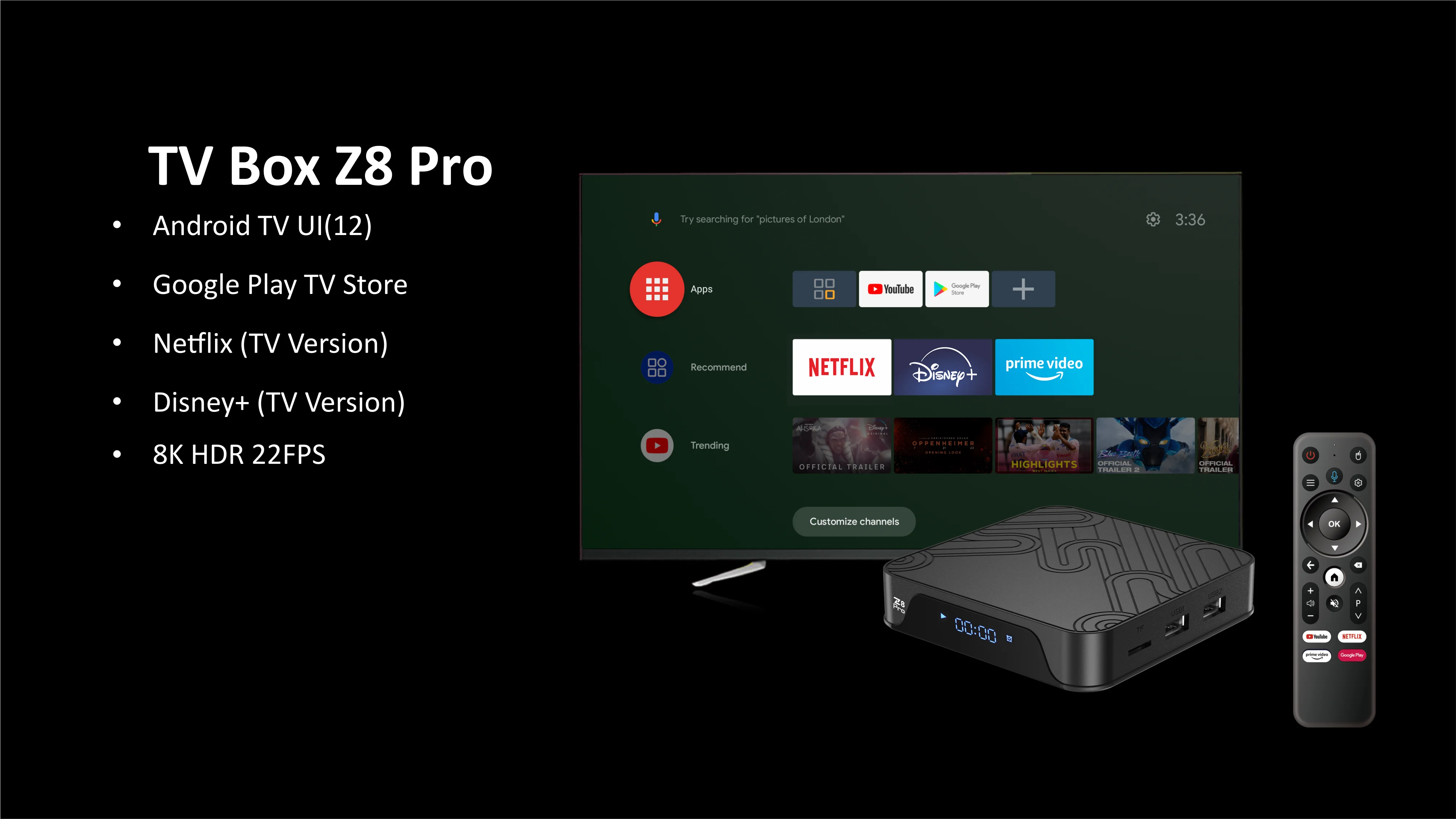 Z8 Pro TV Box - Android 12, 4K, and 3D Smart Media Player
