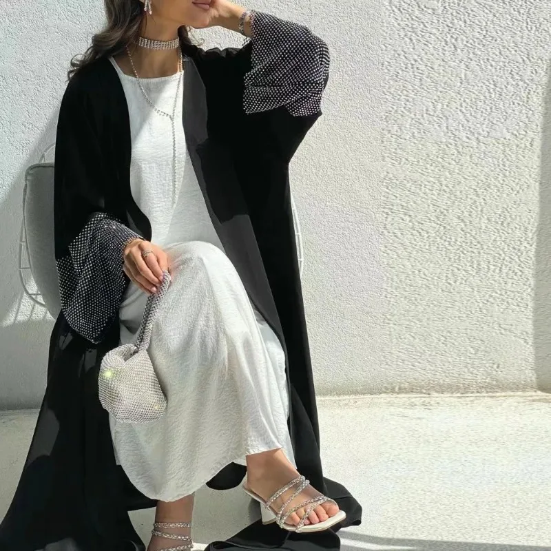 Alibaba.com: Women Jilbabs with Rhinestone Evening Long Sleeve Maxi ...