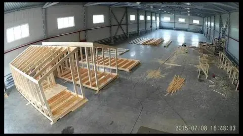 Customized Timber Garage Double Sandwich Panels with Automatic Thermal ...