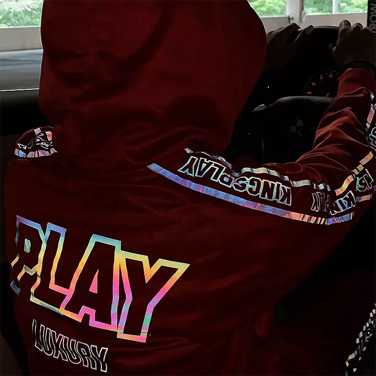 Streetwear Custom Logo Reflective Mens Windbreaker Tracksuit 3m ...